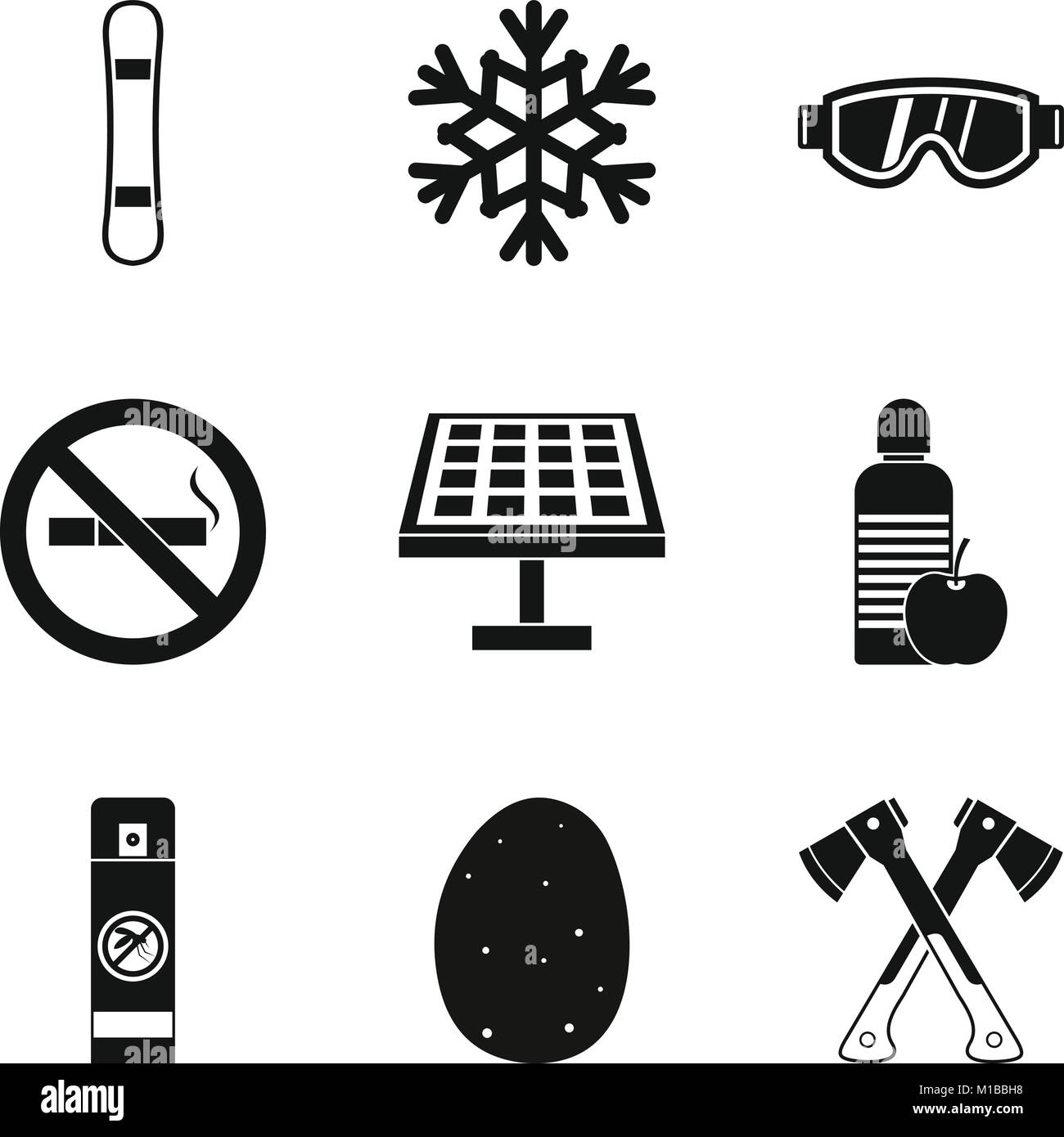 Way of life icons set, simple style Stock Vector Image & Art - Alamy