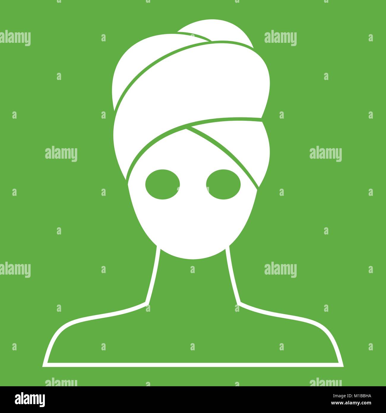 Spa facial clay mask icon green Stock Vector Image & Art - Alamy