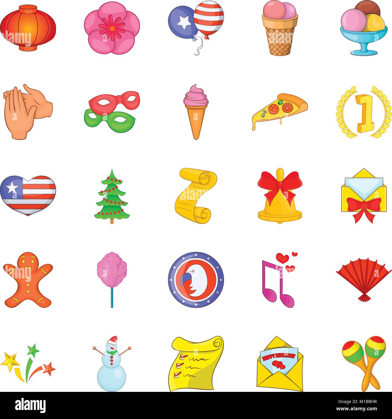 Festive season icons set, cartoon style Stock Vector Image & Art - Alamy