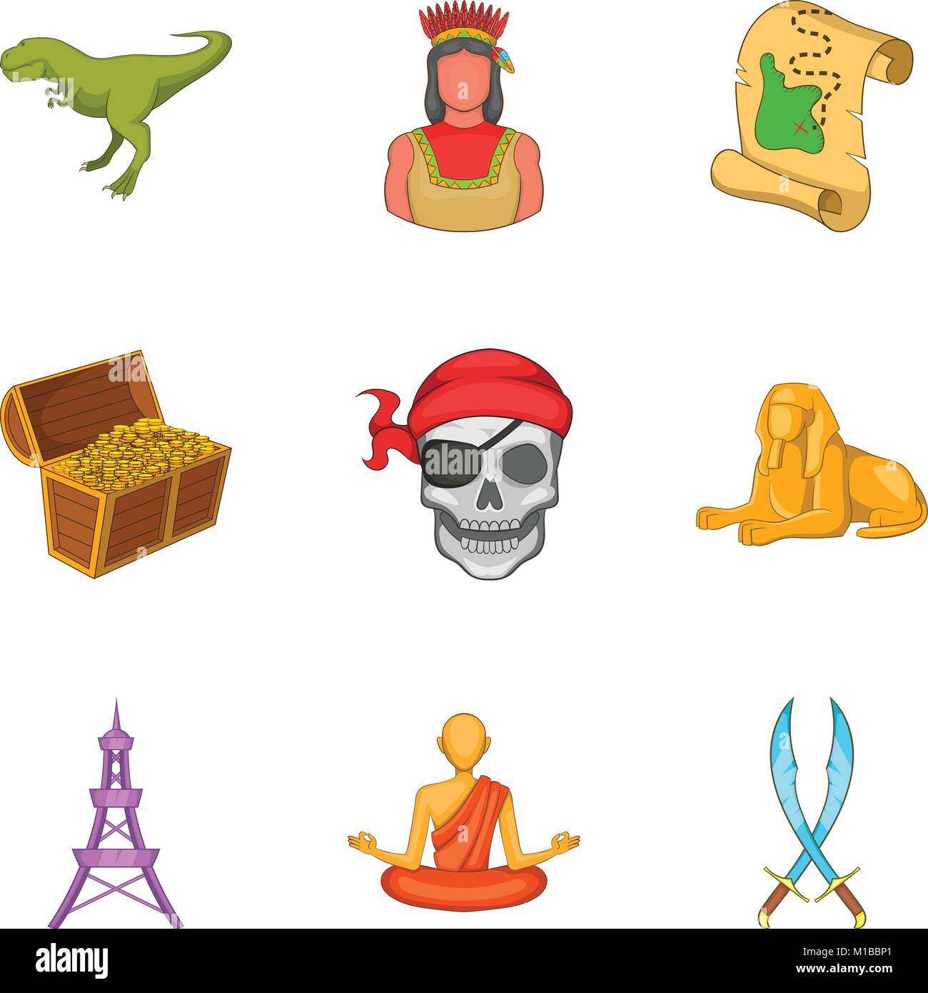 Epoch icons set, cartoon style Stock Vector Image & Art - Alamy