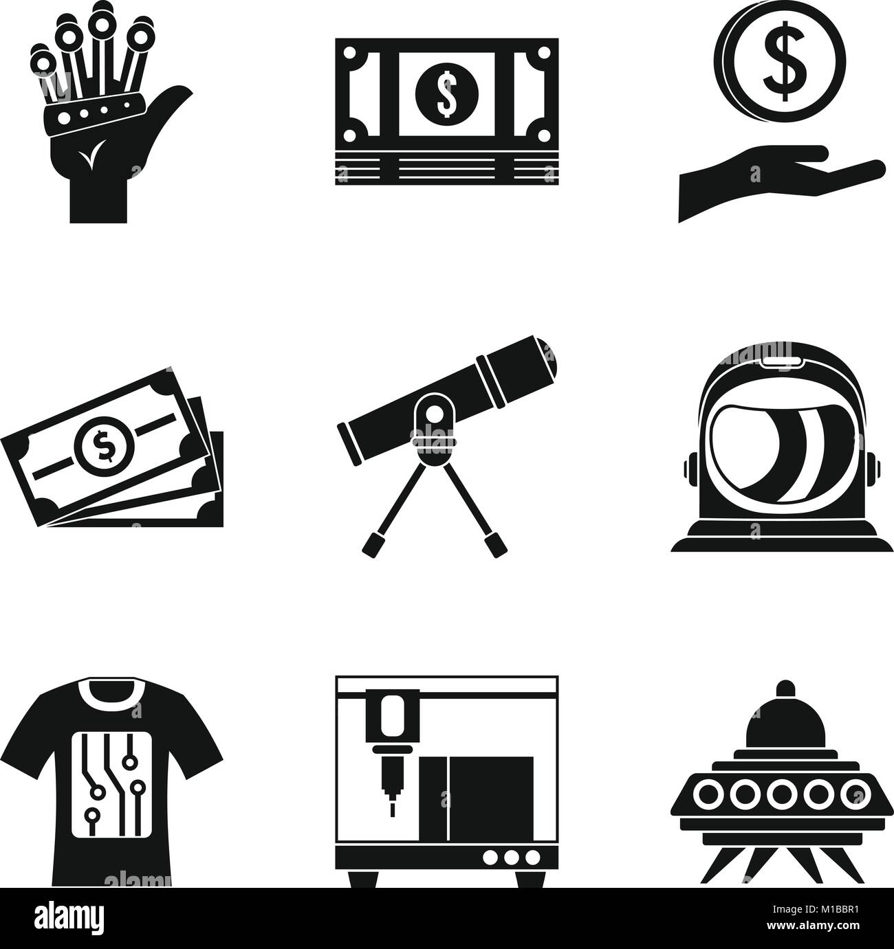 High adaptability icons set, simple style Stock Vector Image & Art - Alamy