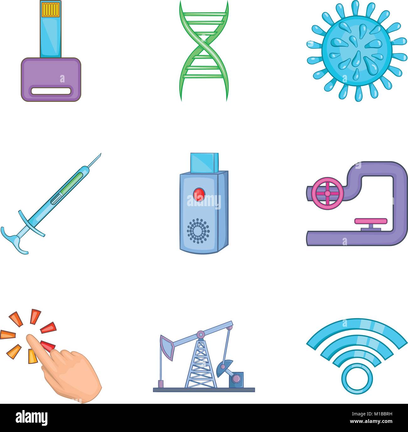 High manufacturability icons set, cartoon style Stock Vector Image ...