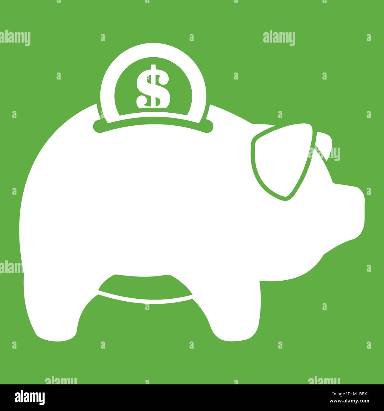 Pig money box icon green Stock Vector Image & Art - Alamy