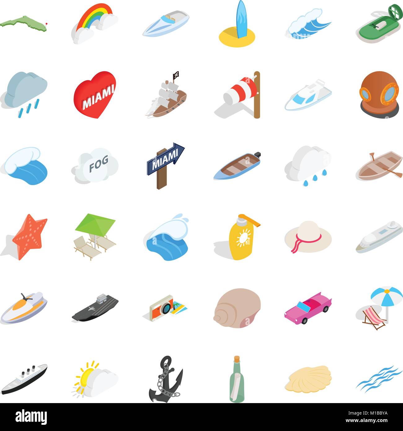 Water place icons set, isometric style Stock Vector Image & Art - Alamy