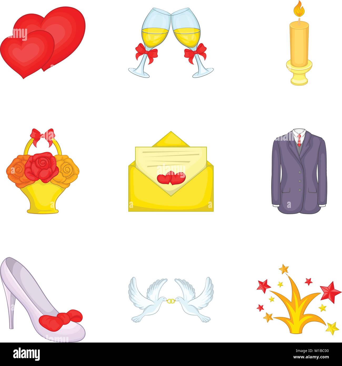 Happiest time icons set, cartoon style Stock Vector Image & Art - Alamy