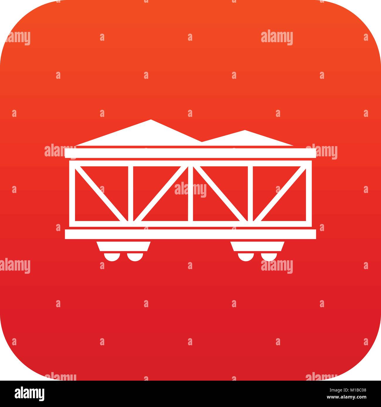 Train cargo wagon icon digital red Stock Vector Image & Art - Alamy