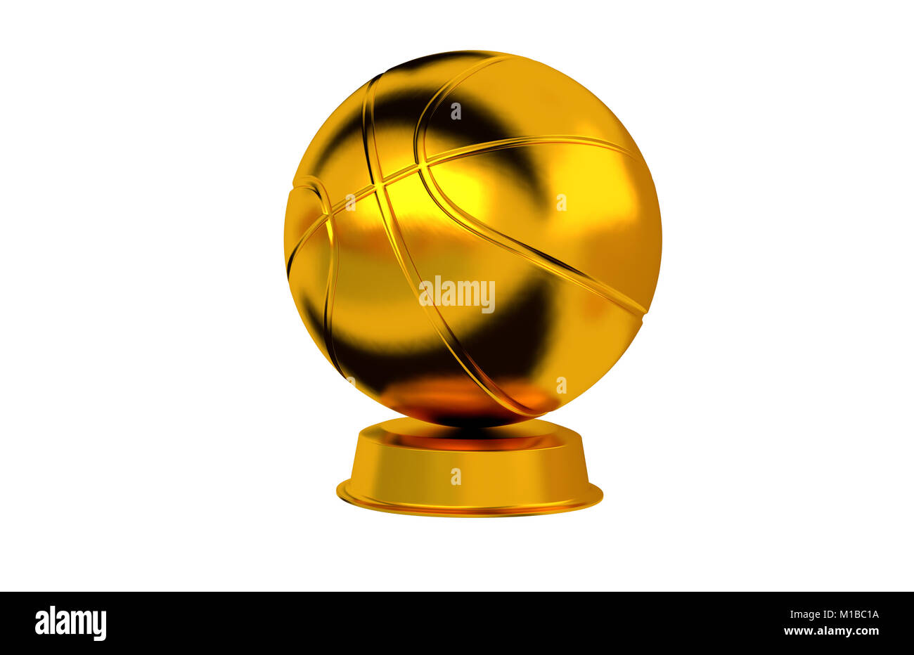 Basketball trophy in Gold with a white background Stock Photo - Alamy
