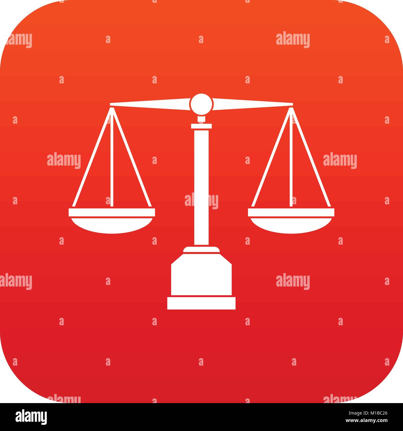 Justice scale icon digital red Stock Vector Image & Art - Alamy