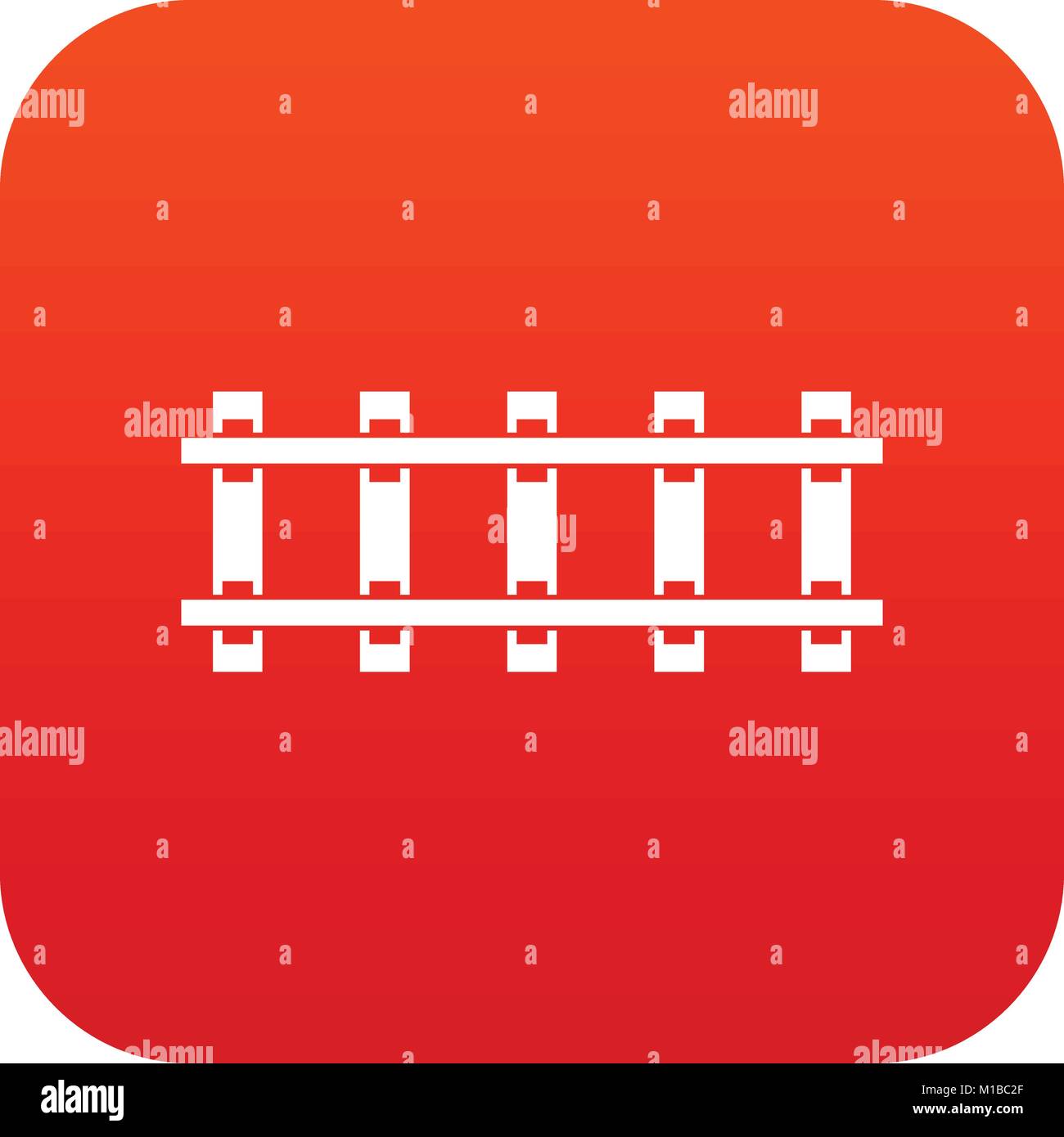 Railway icon digital red Stock Vector Image & Art - Alamy