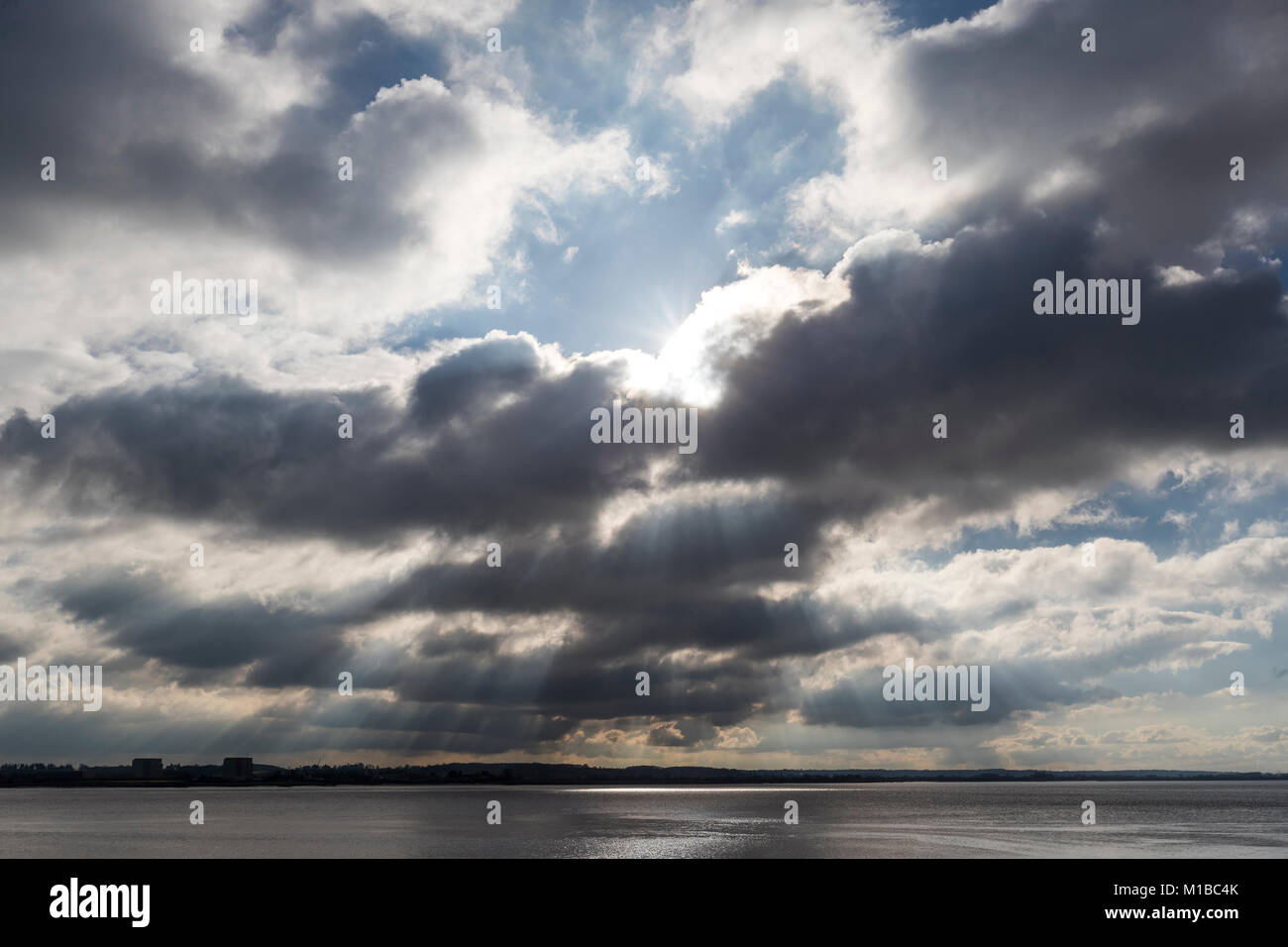 The vast River Severn estuary from Lydney Dock, Gloucestershire Stock ...