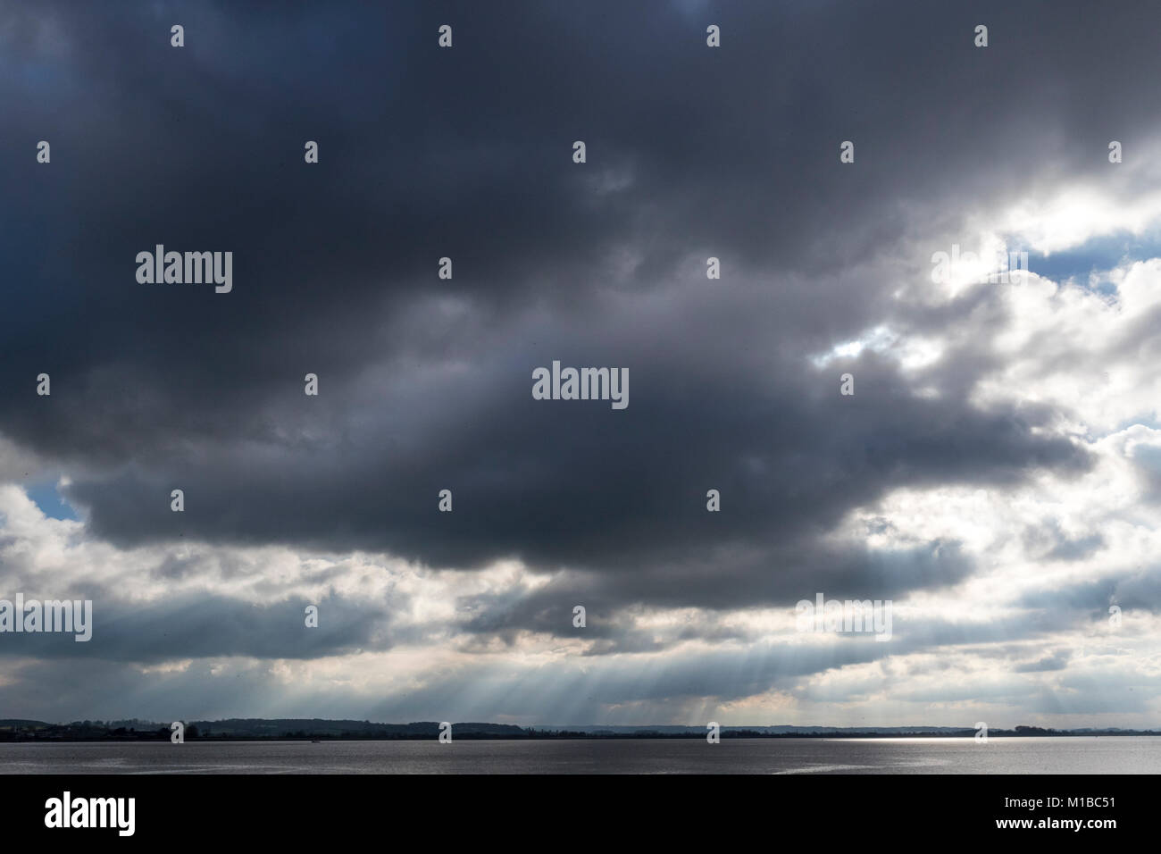 The vast River Severn estuary from Lydney Dock, Gloucestershire Stock ...