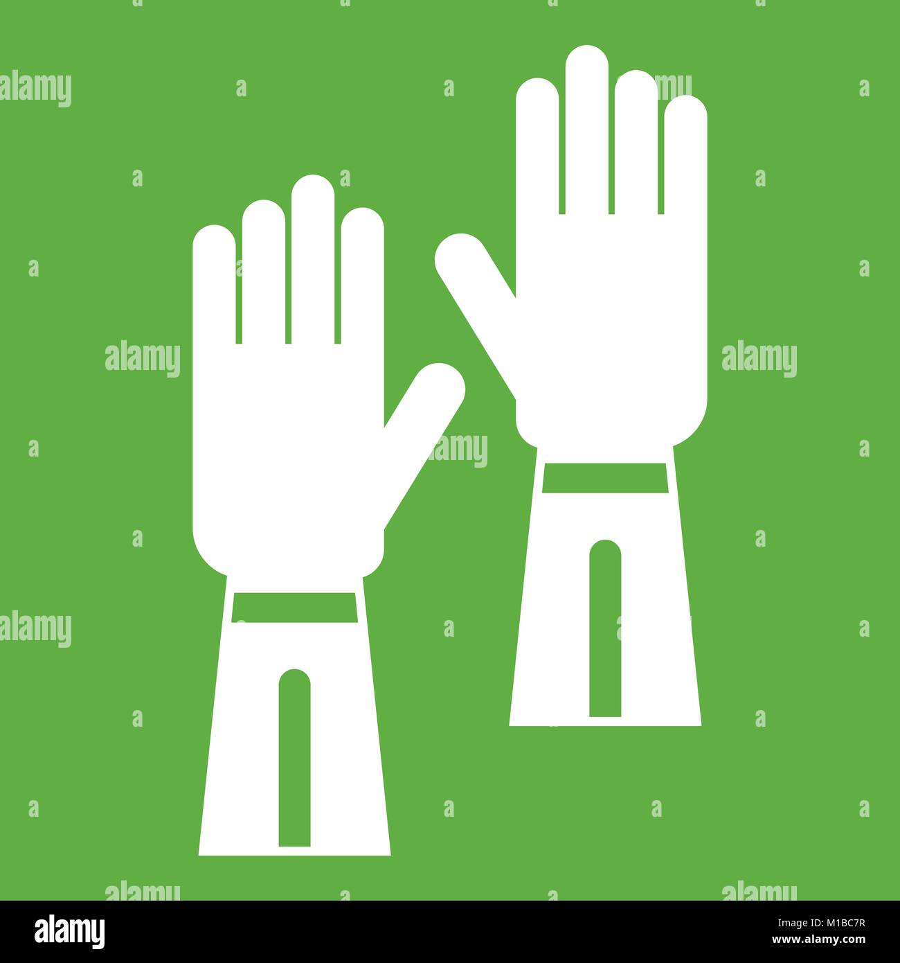 Gloves icon green Stock Vector Image & Art - Alamy