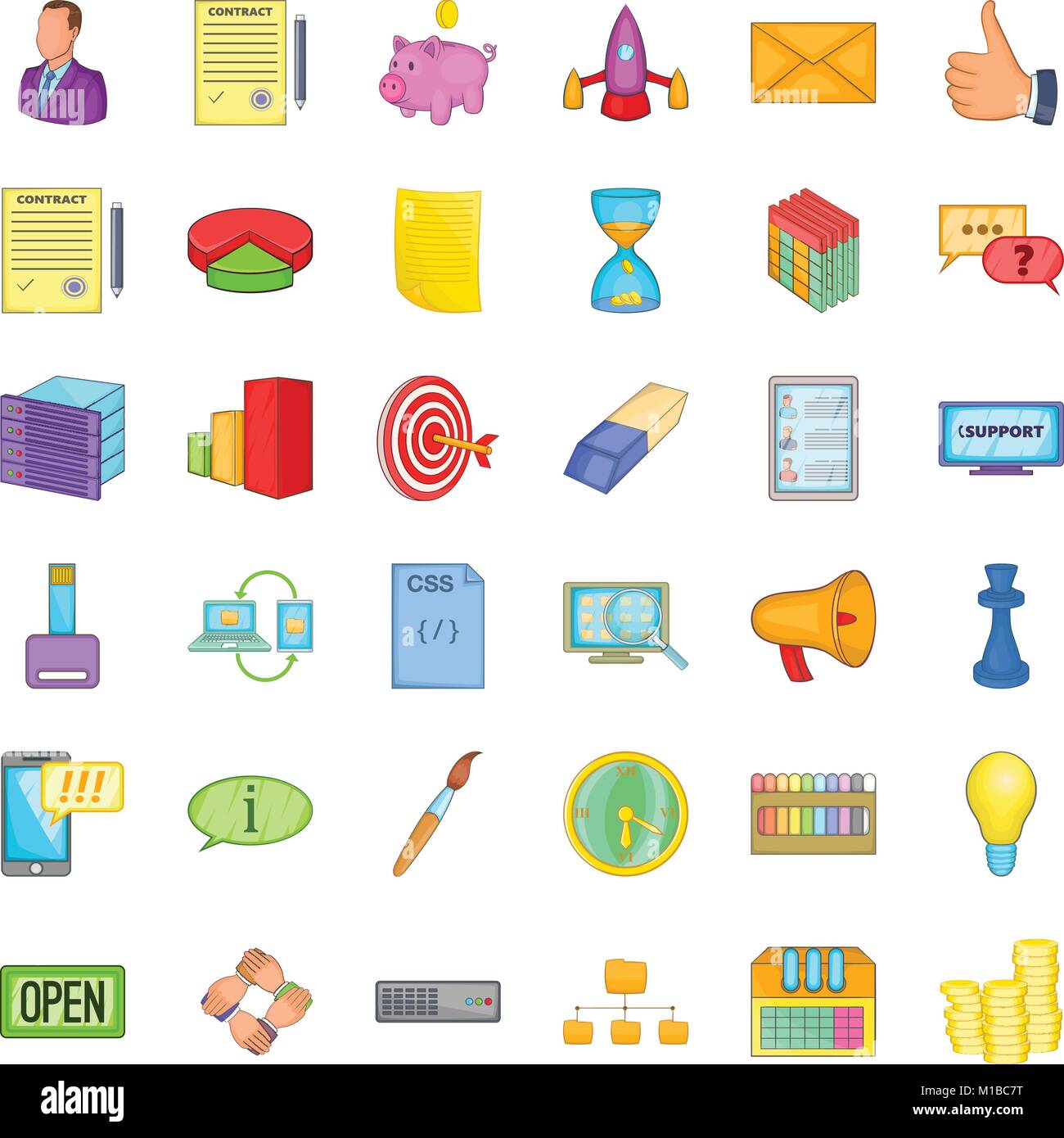 Retail trade icons set, cartoon style Stock Vector Image & Art - Alamy