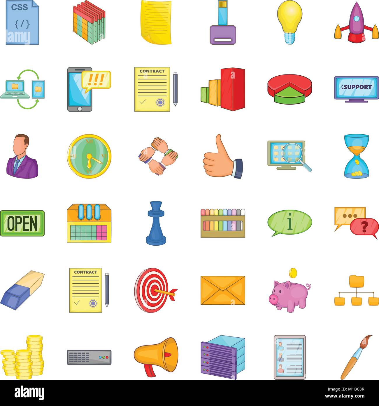 Sell the thing icons set, cartoon style Stock Vector Image & Art - Alamy
