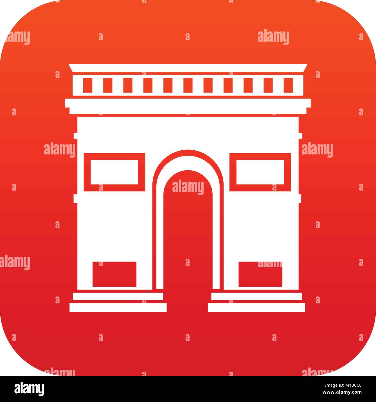 Triumphal arch icon digital red Stock Vector Image & Art - Alamy