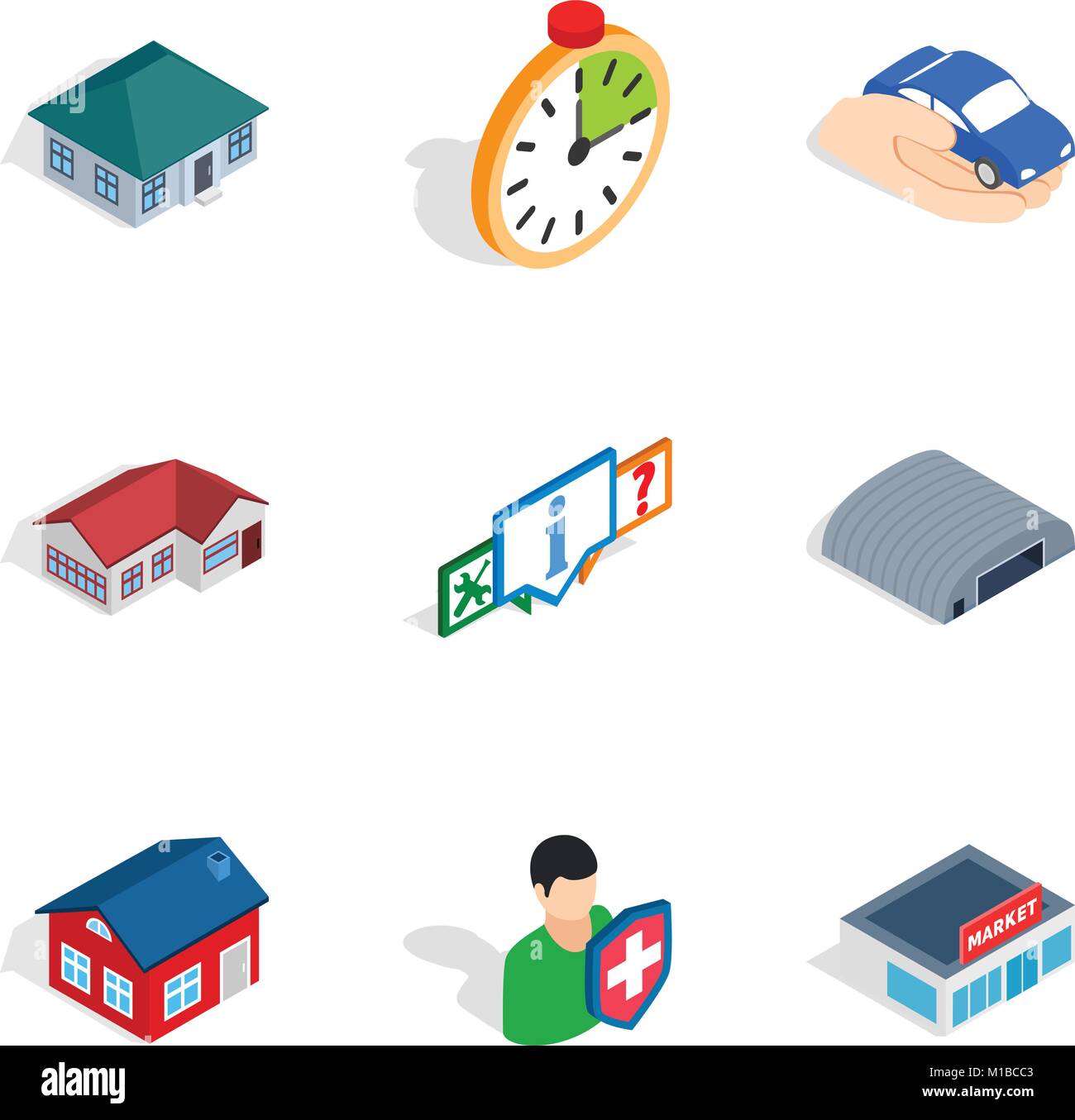 Everyday life icons set, isometric style Stock Vector Image & Art - Alamy