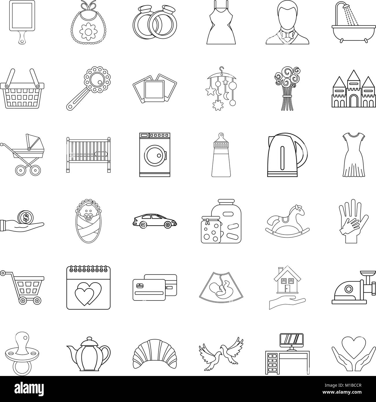 Nepotism icons set, outline style Stock Vector Image & Art - Alamy