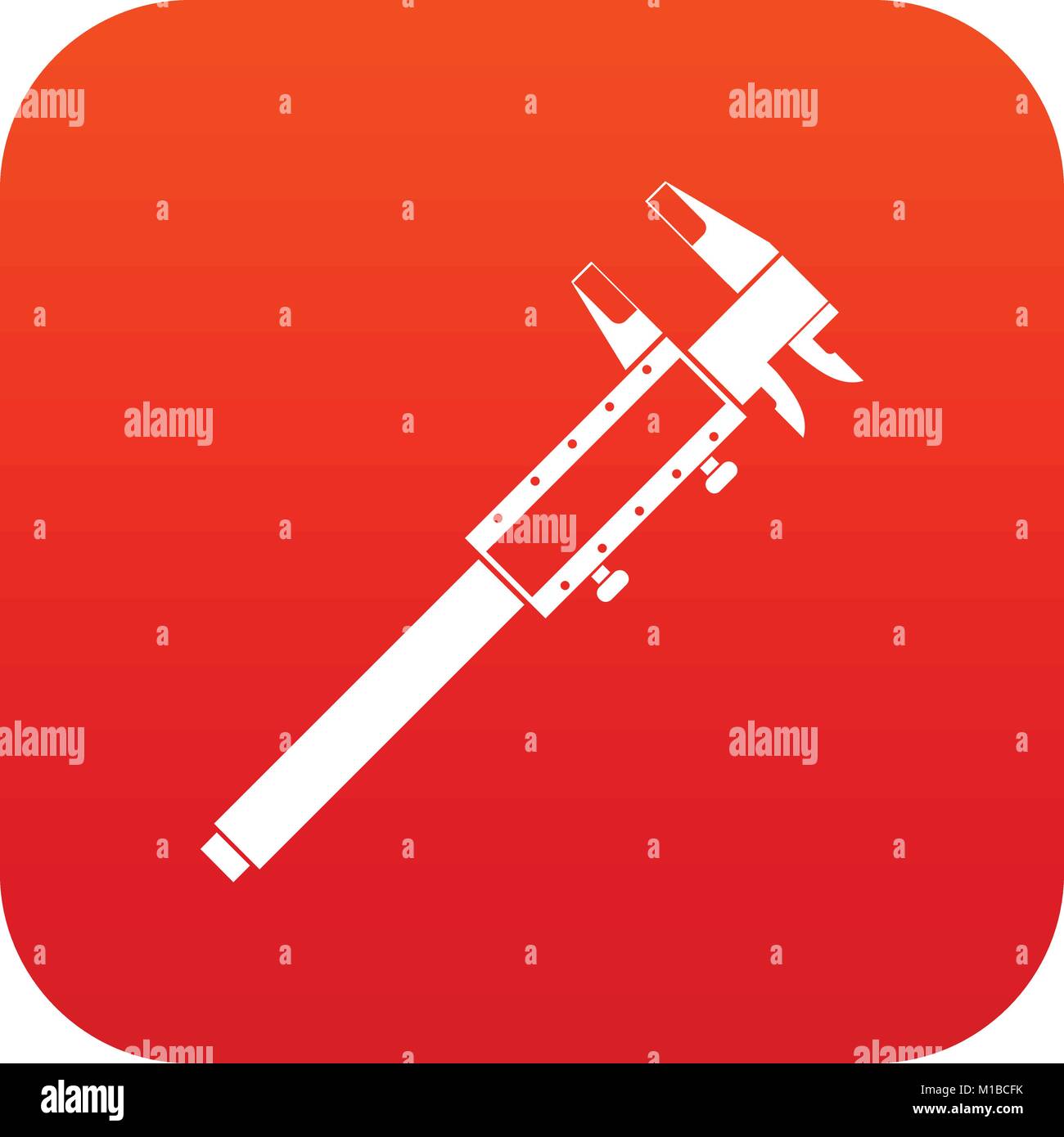 Vernier caliper icon digital red Stock Vector Image & Art - Alamy