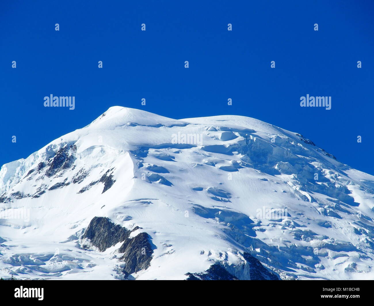 MONT BLANC peak of alpine mountains range landscape in beauty French ...