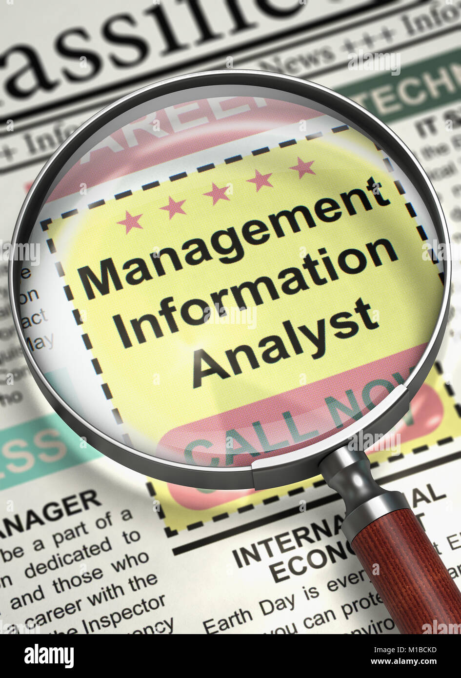 We're Hiring Management Information Analyst. 3D Stock Photo - Alamy
