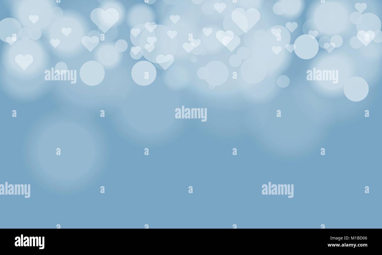 Blur heart bokeh for Valentines day holiday background. Luxury white ...