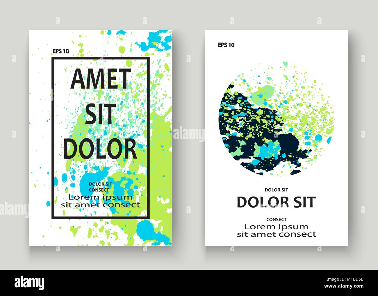 Neon green white explosion paint splatter artistic cover design ...
