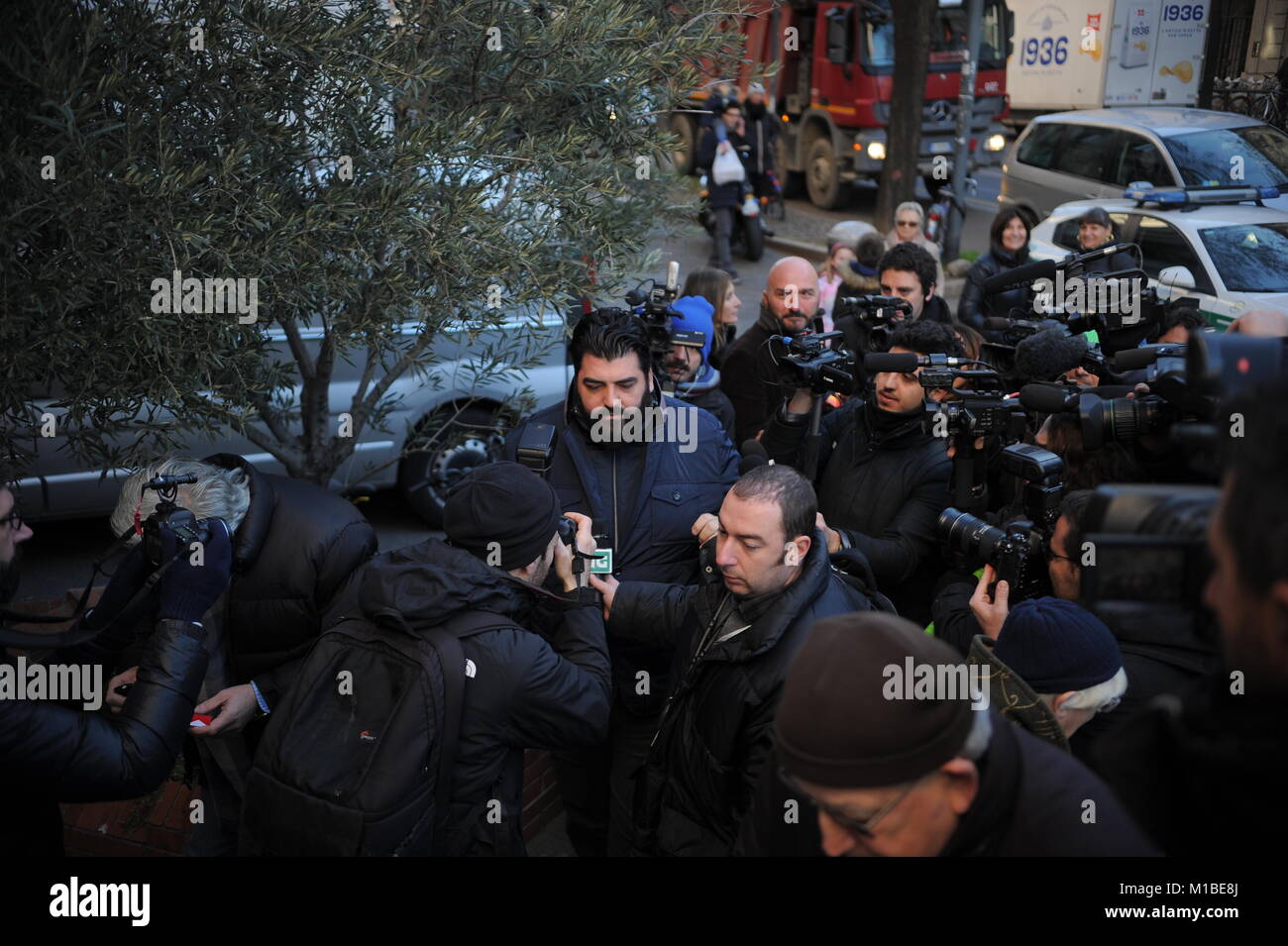 The funeral of Italian chef Gualtiero Marchesi at the Santa Maria del ...