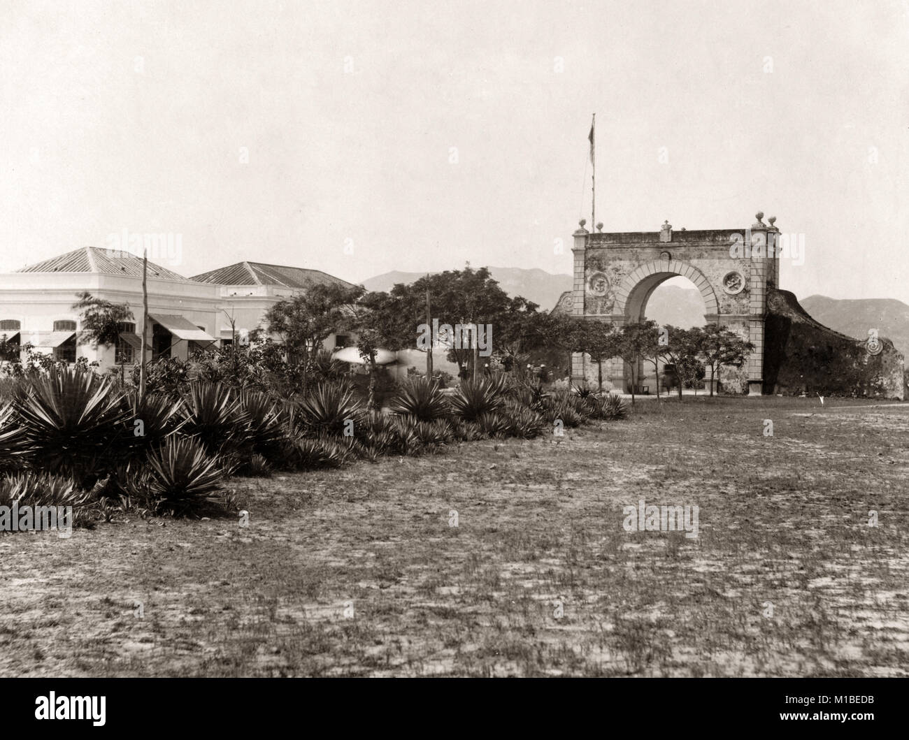 Border Gate, Macau, China, c. 1880 Stock Photo - Alamy