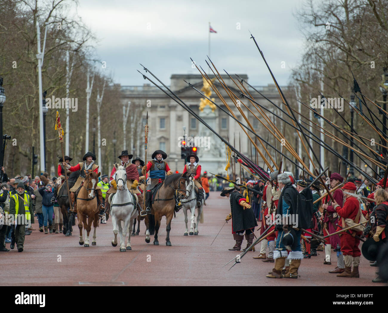 28 January 2018. The Kings March in London following the route of King ...