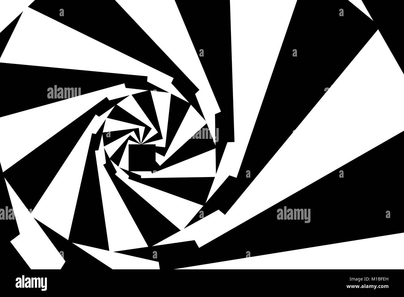 Spiral of rotating squares, Spiral from squares - black and white ...