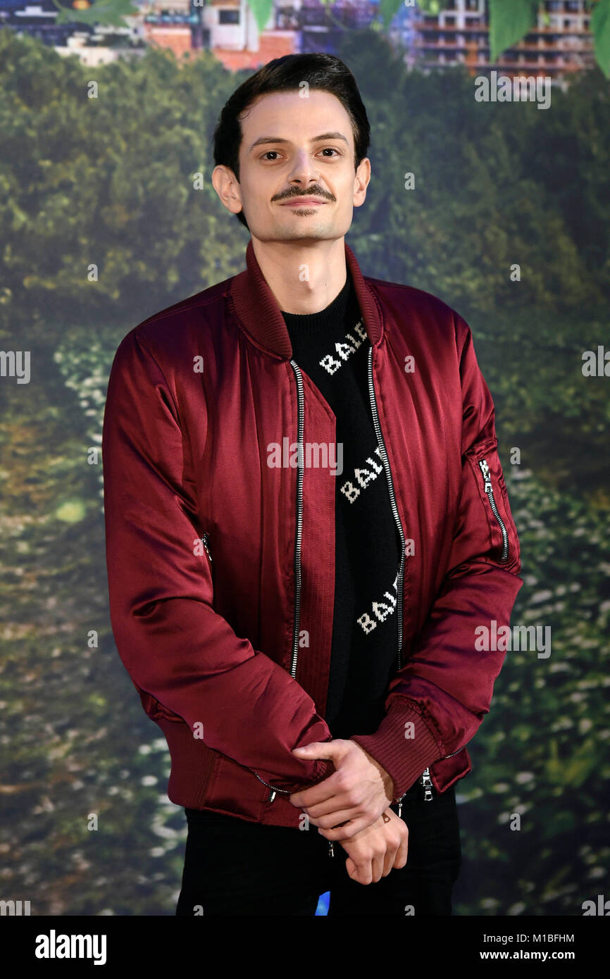 Photocall of the movie "Il vegetale" in picture the singer and actor ...