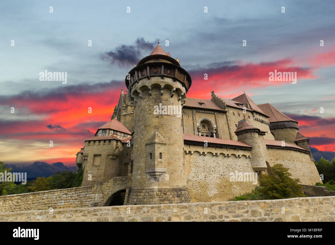 Kreuzenstein Castle from Austria, beautiful view sky Stock Photo - Alamy