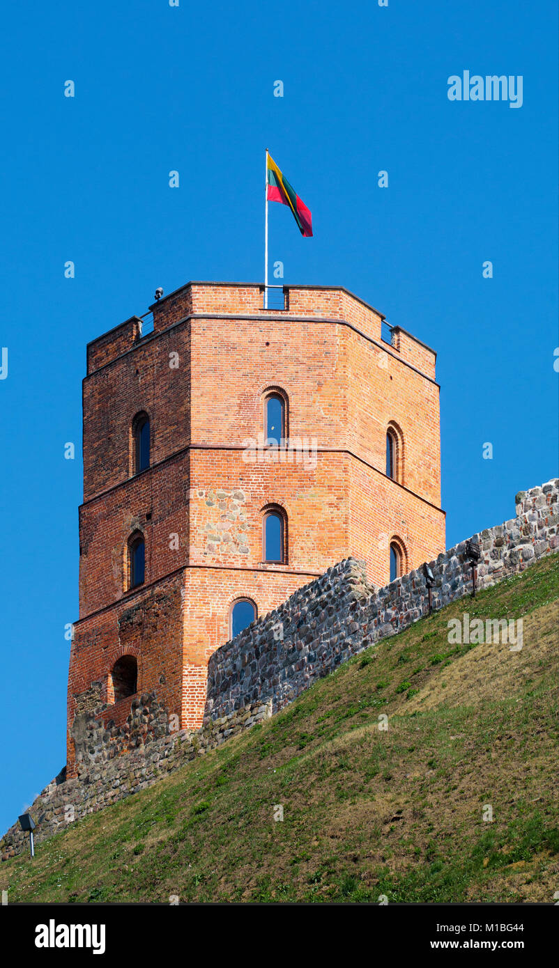 Tower of Gediminas, symbol of Vilnius, capital of Lithuania Stock Photo ...