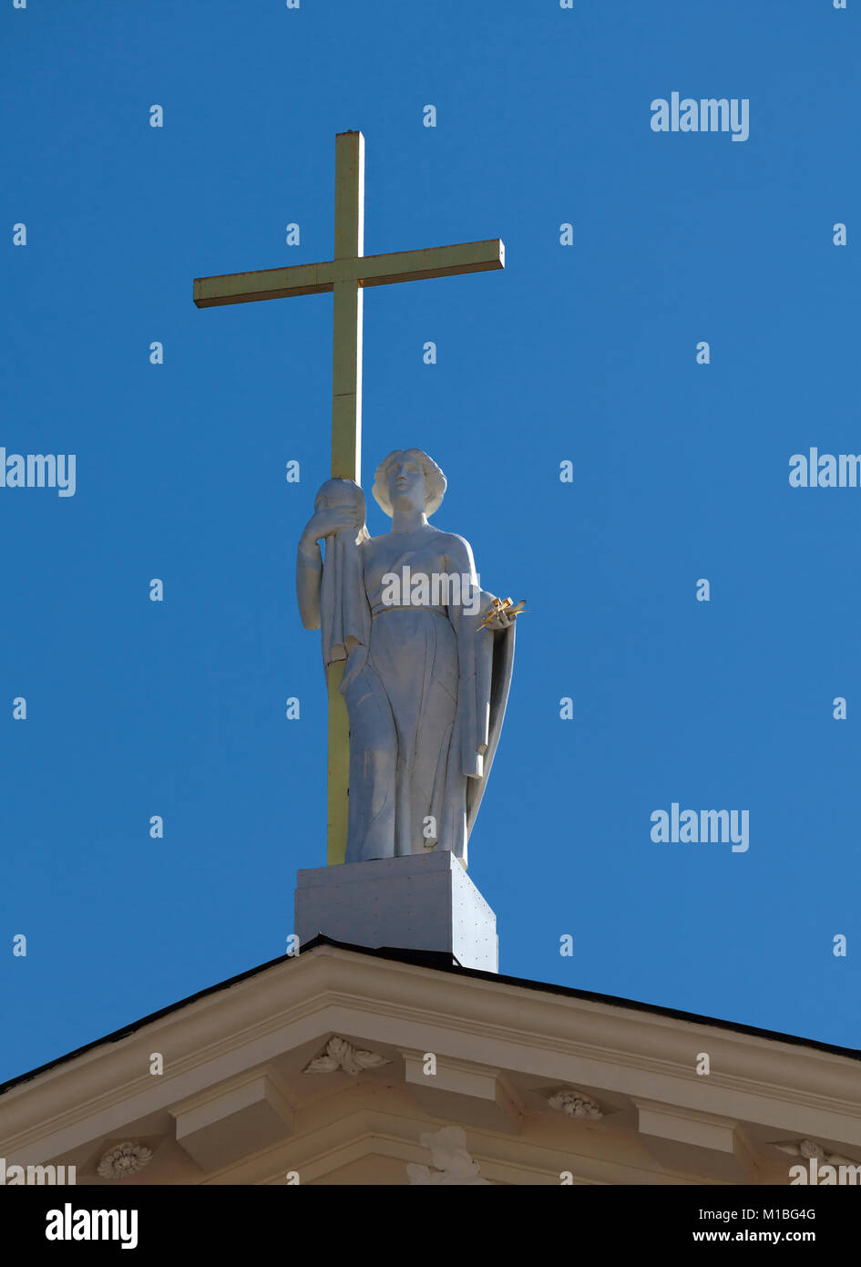 Statue of St. Helen on St. Stanislaus and St Ladislaus cathedral in ...