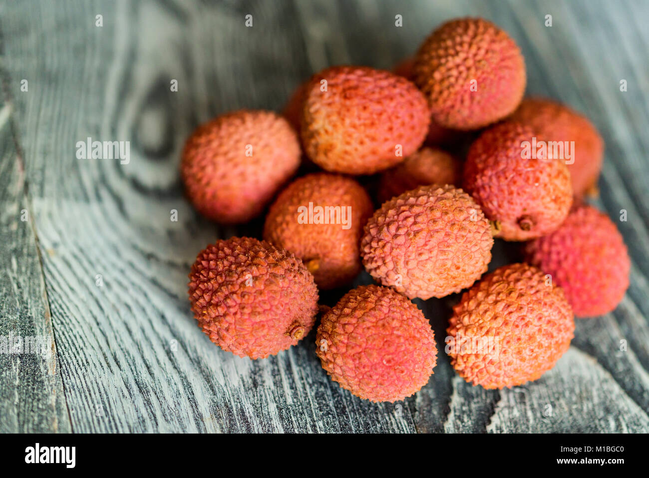 Top view lychee fruit hi-res stock photography and images - Alamy