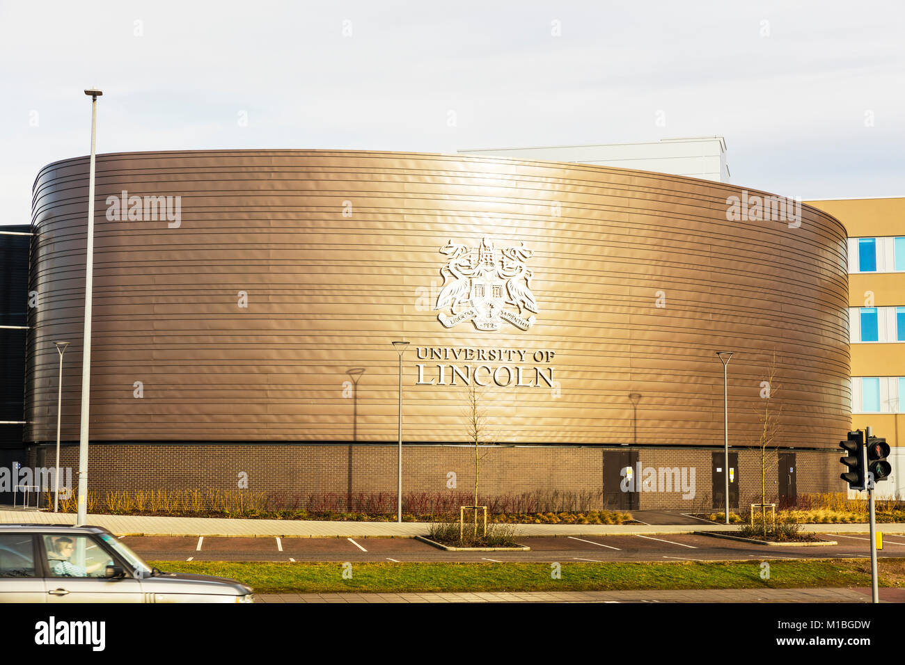 University of Lincoln building sign, University of Lincoln UK England ...