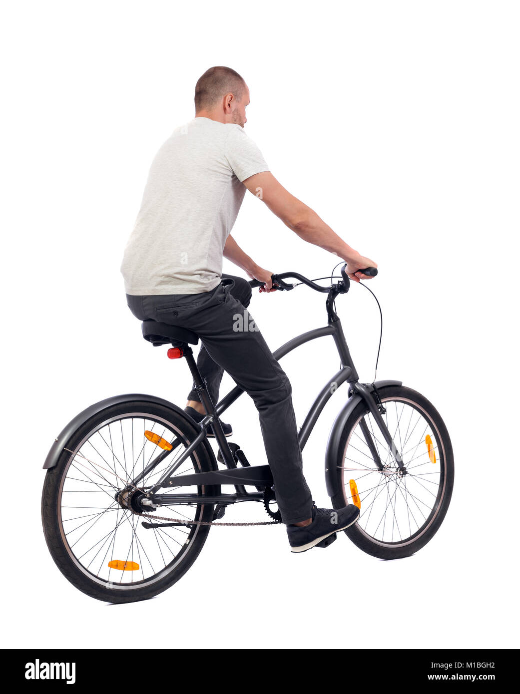 Cyclist side view white background hi-res stock photography and images ...