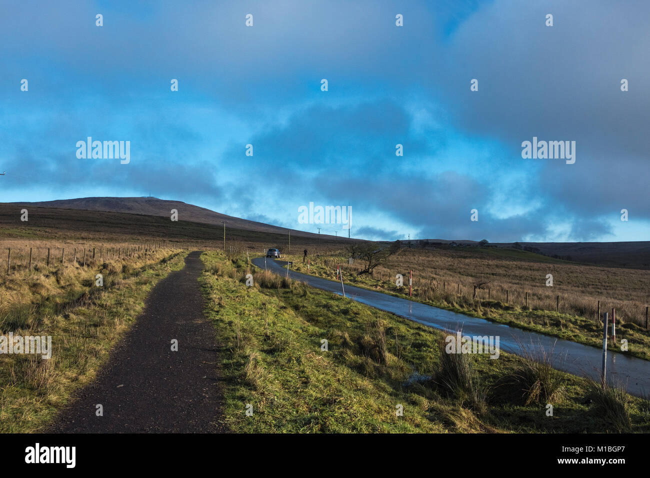 View of Divis and the Black Mountain, National Trust, Belfast, Northern ...