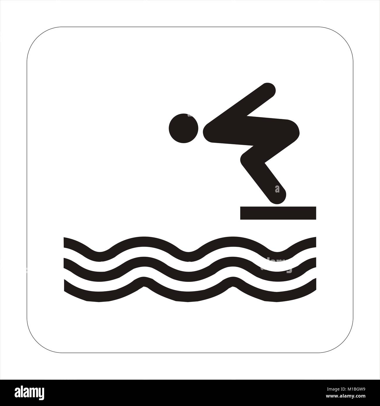 travel sign swimming jump Stock Photo - Alamy