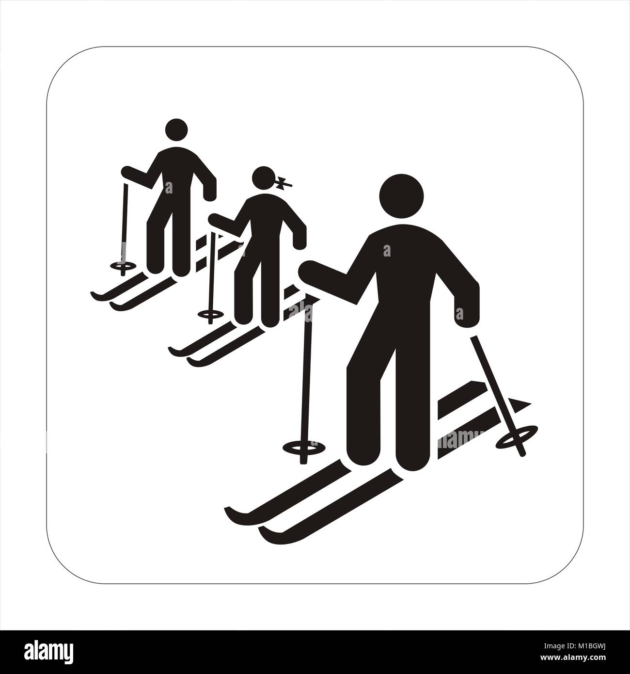 Skiing family resort Cut Out Stock Images & Pictures - Alamy