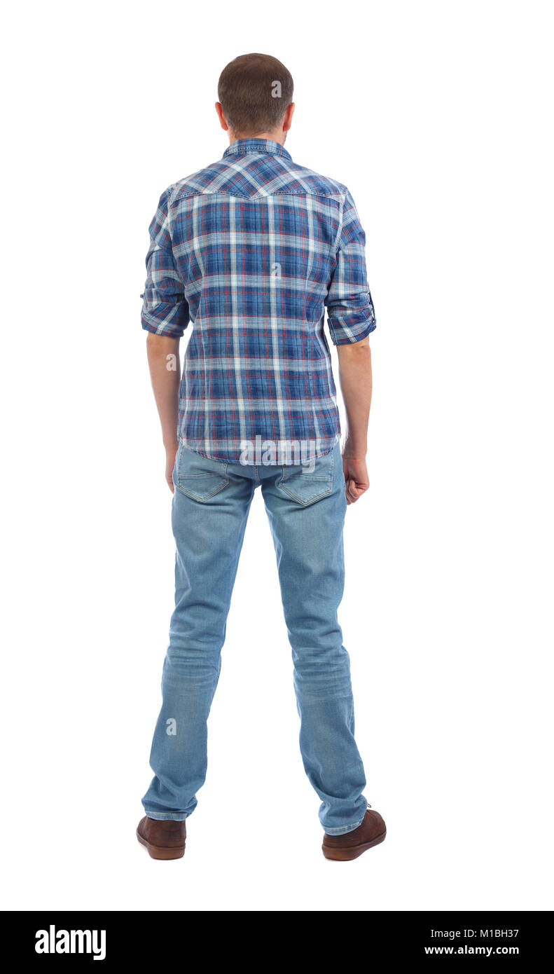 Back view of man in jeans Stock Photo - Alamy