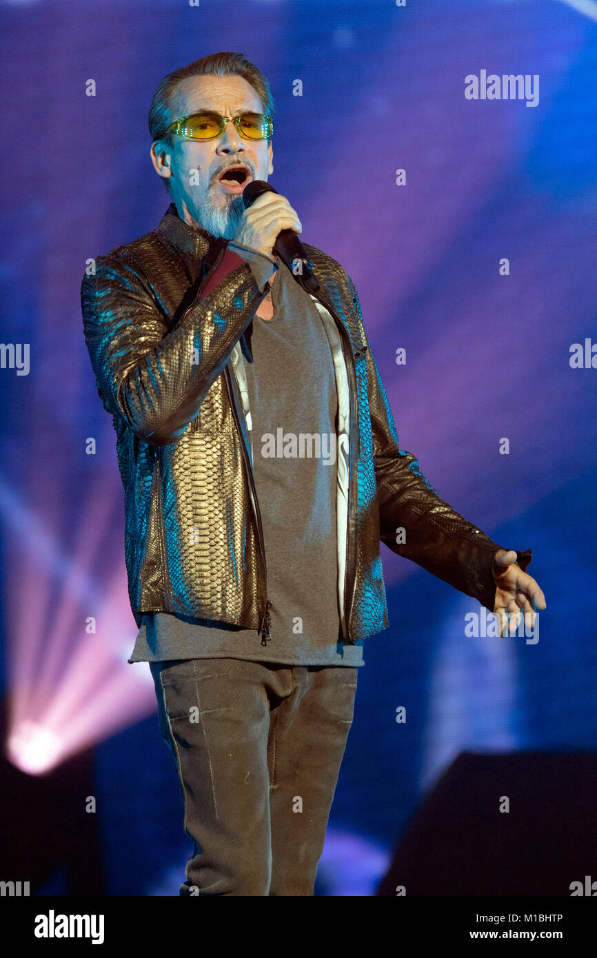 Singer Florent Pagny on stage during a concert in Nice on 2017/21/21 ...