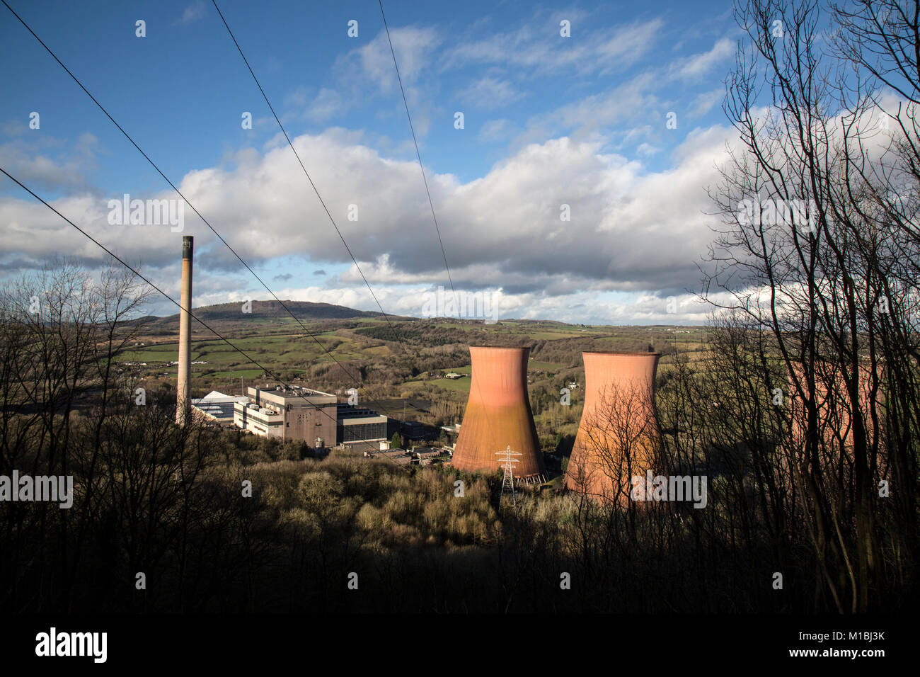 Ironbridge Power Station in Shropshire, England, taken from Benthall ...