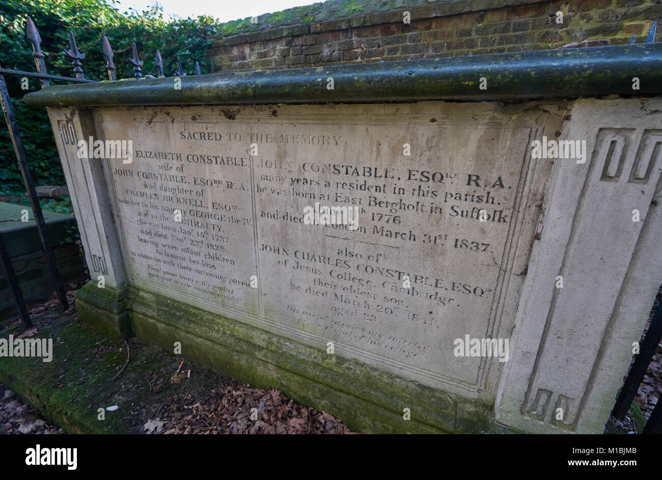 john constable tomb grave Stock Photo - Alamy