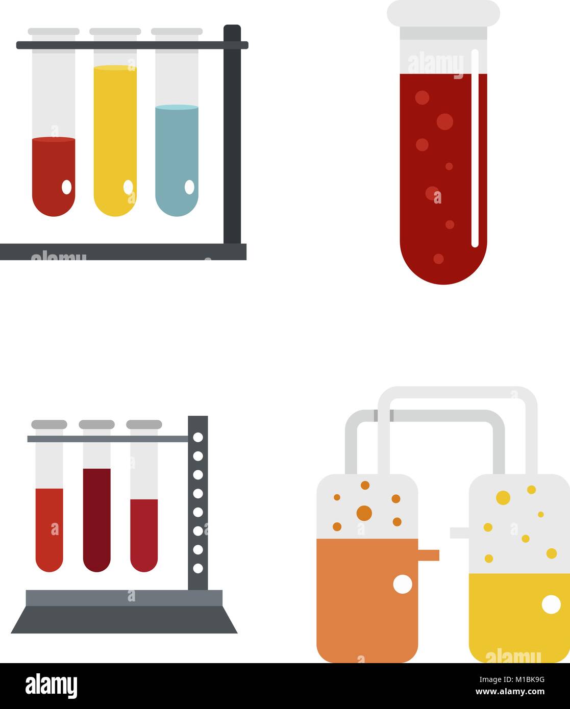 Tube icon set, flat style Stock Vector Image & Art - Alamy