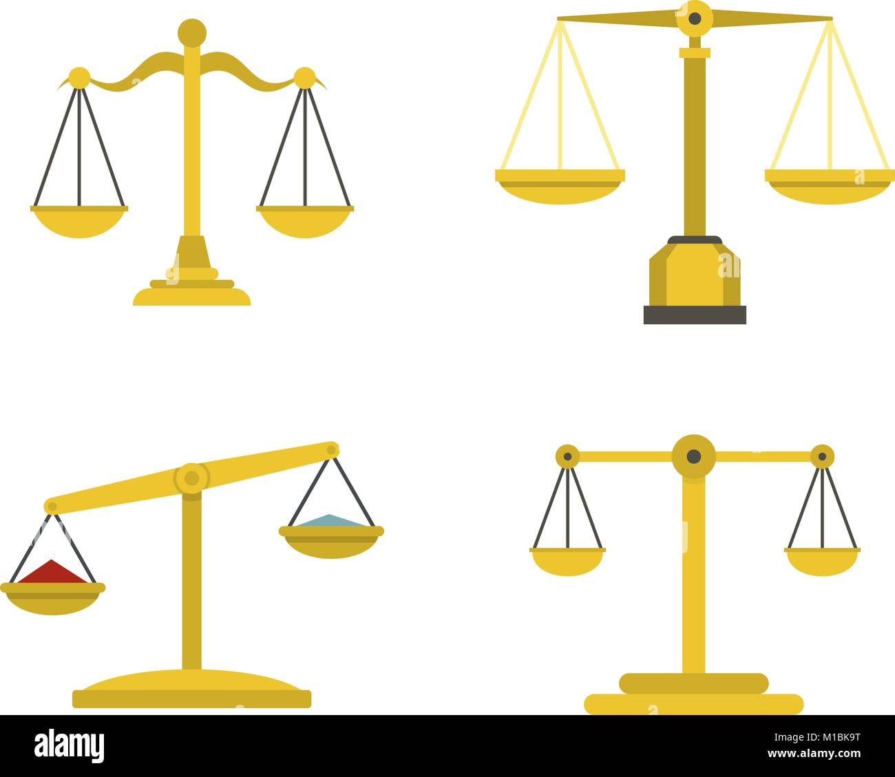 Balance icon set, flat style Stock Vector Image & Art - Alamy