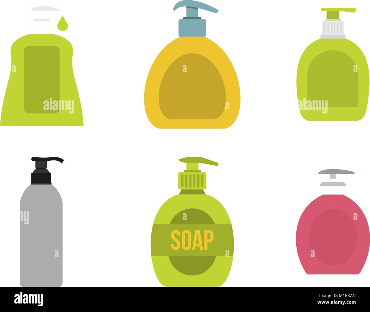Dispenser icon set, flat style Stock Vector Image & Art - Alamy
