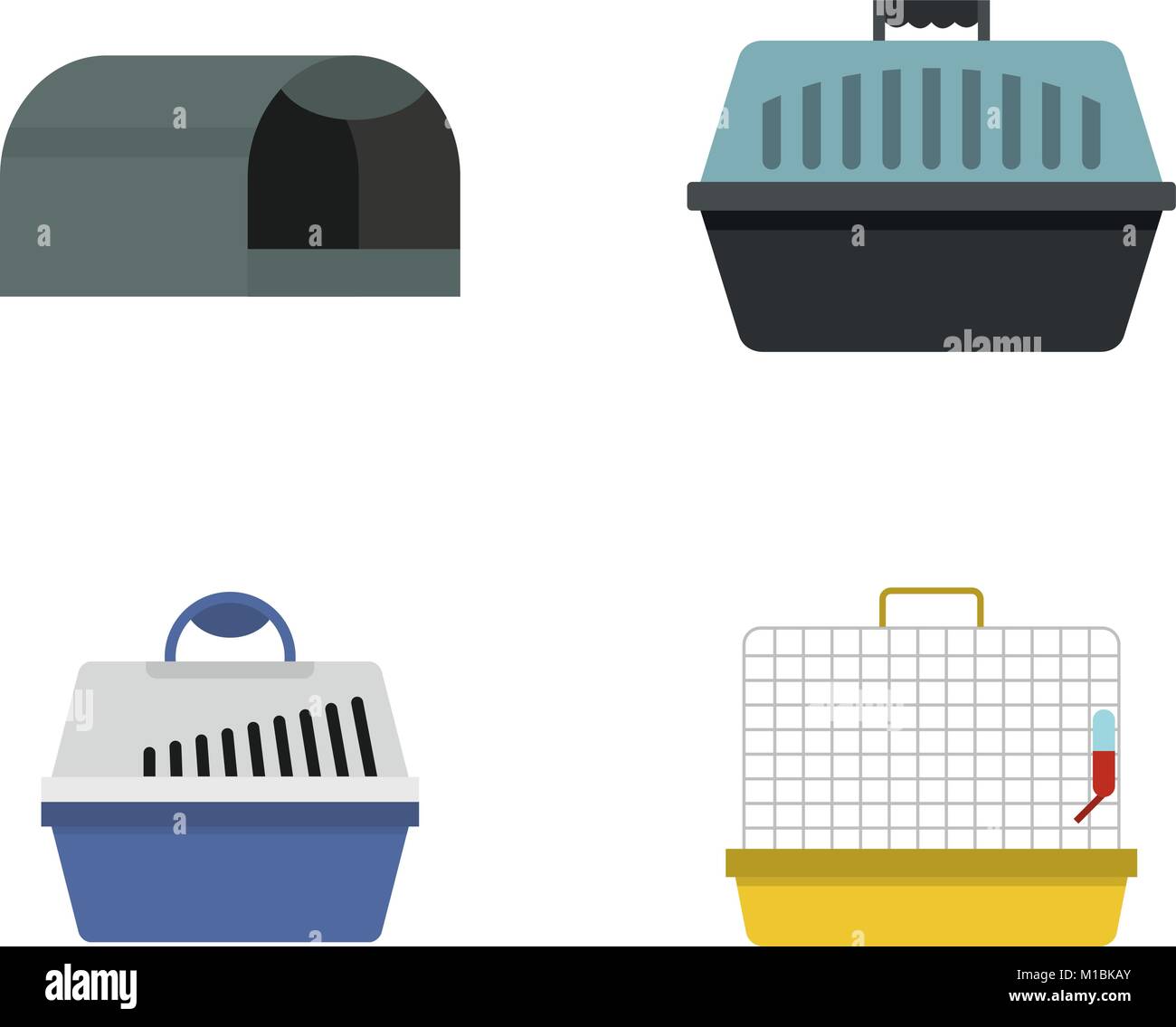 Pet box icon set, flat style Stock Vector Image & Art - Alamy