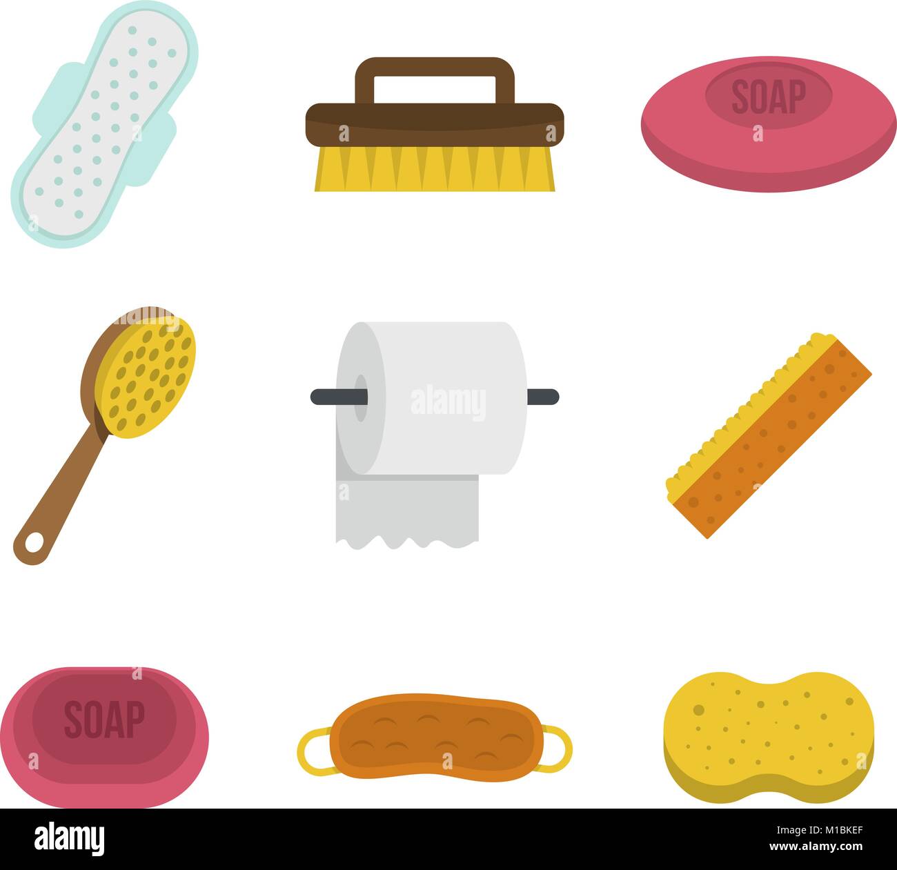 Personal hygiene icon set, flat style Stock Vector Image & Art - Alamy