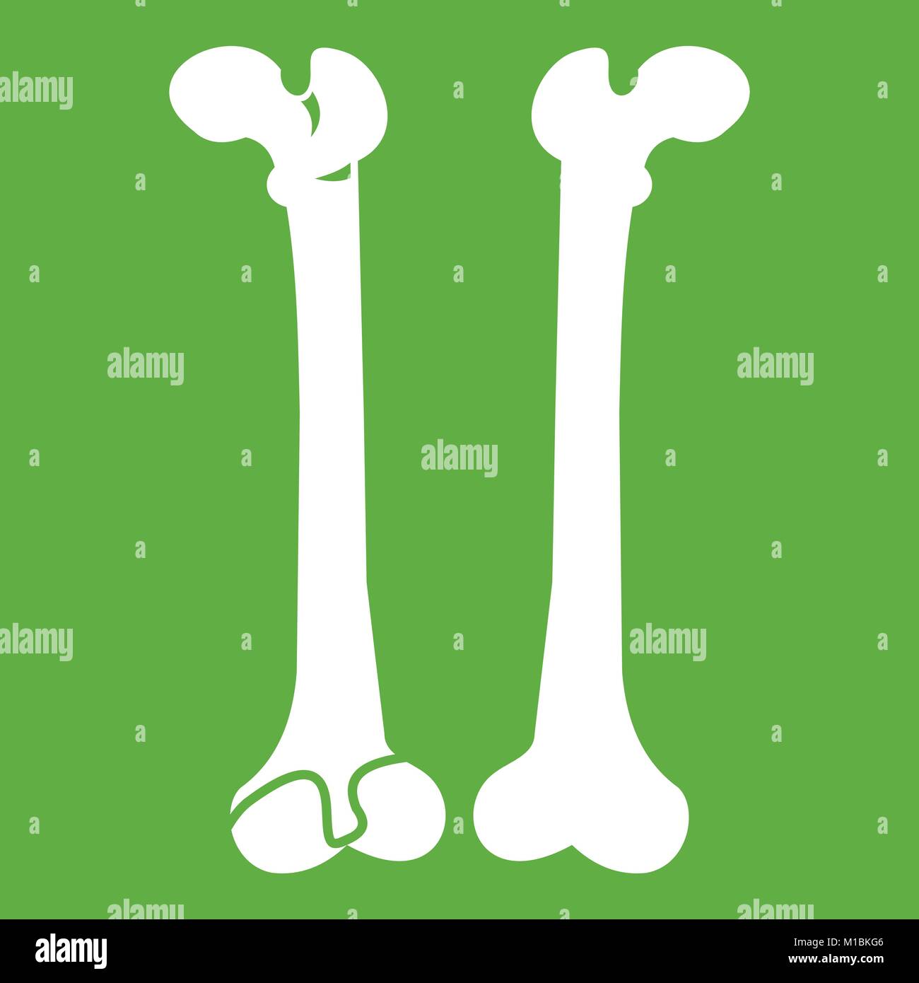 Bone icon green Stock Vector Image & Art - Alamy